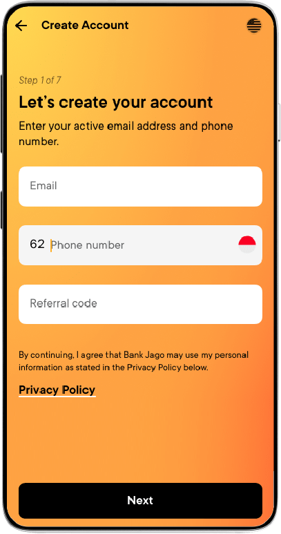 Bank Jago - You only need e-KTP to open a Jago account