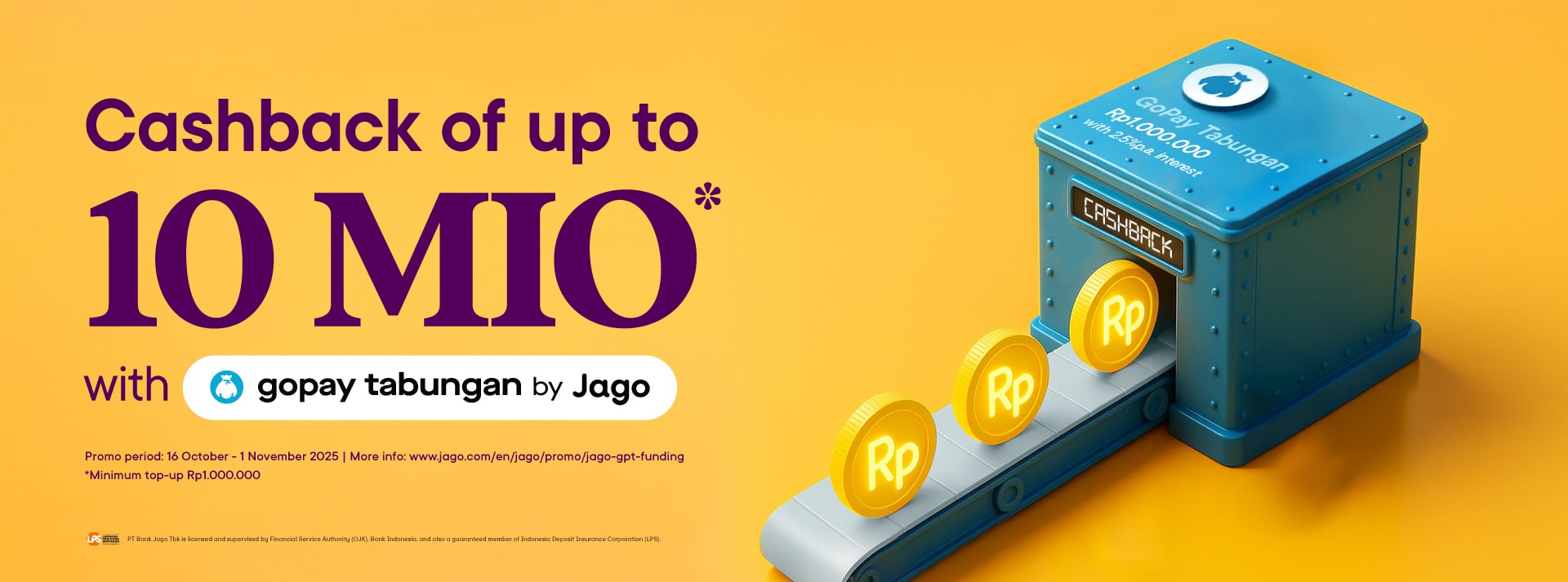 Bank Jago - Jago x GoPay Tabungan by Jago Promotion