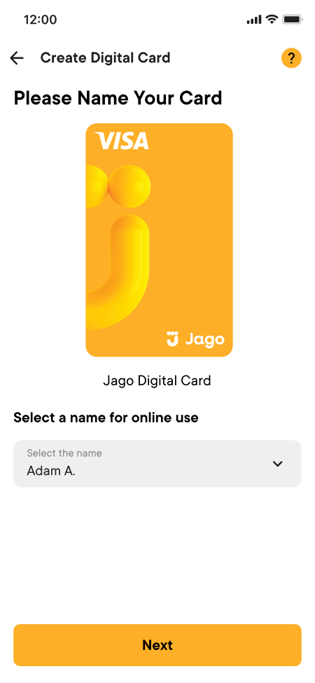Bank Jago - Digital Card