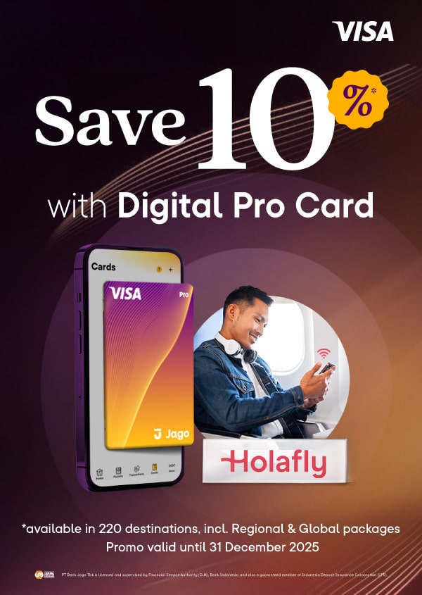 Bank Jago - Digital Pro Card - Holafly Promotion