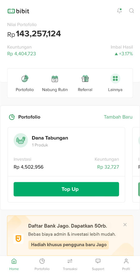 Bank Jago - Jago x Bibit