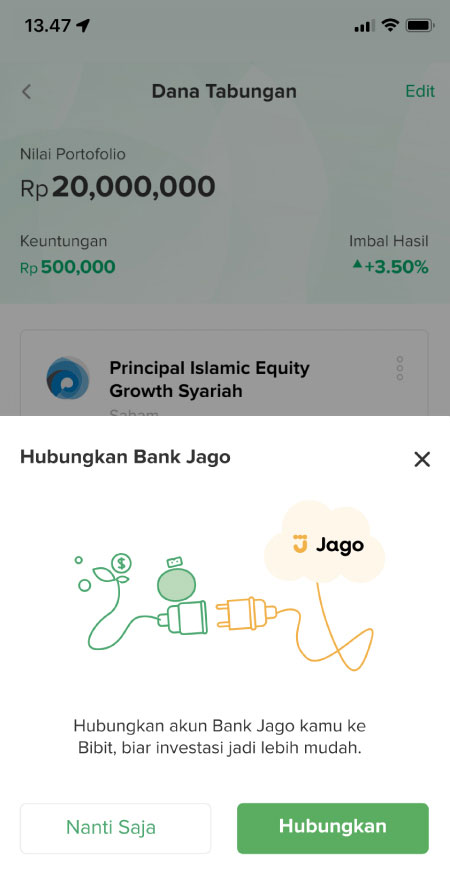 Bank Jago - Jago x Bibit