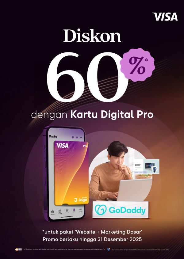 Bank Jago - Promo Kartu Digital Pro - GoDaddy